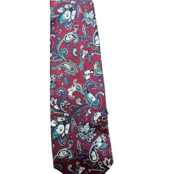 Balancine | Accessories | Vintage Disney Mickey Mouse Paisley Silk Tie ...